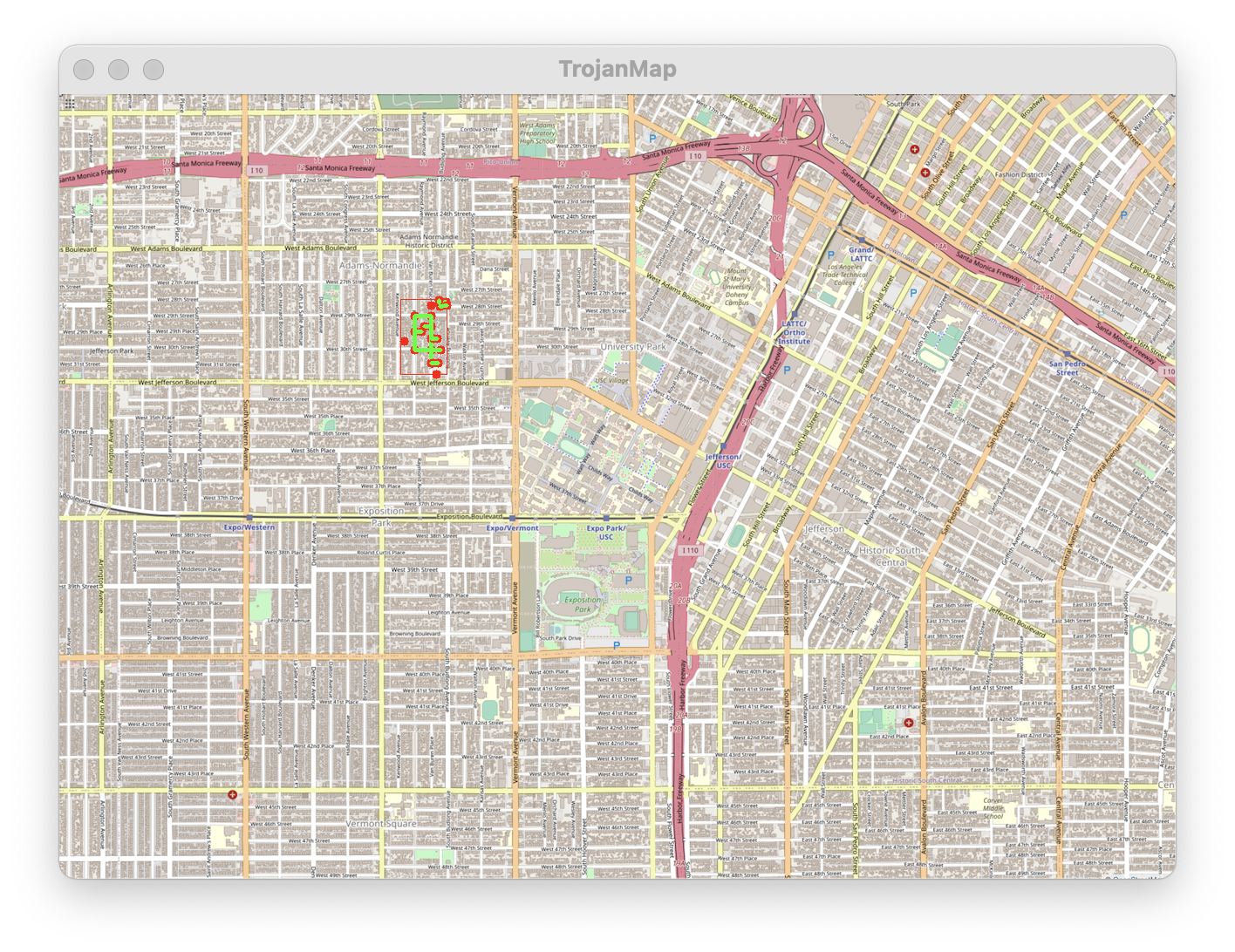 GitHub - youungjulie/Campus-Map: School Project: Design a USC Campus Map using C++