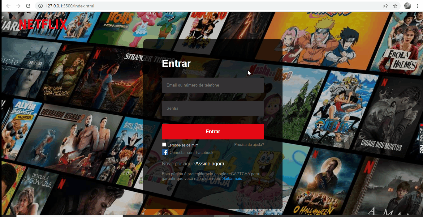 GitHub - frbeloni/Projeto-login-Netflix: Exercício dos meus estudos ...