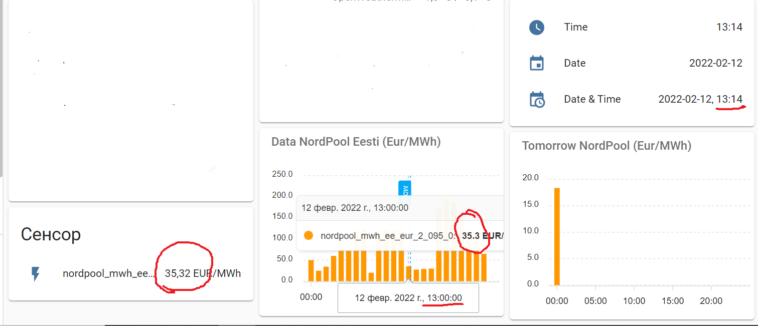 Data from Nordpool, Europe/Tallinn/EE. with shift for +1 houh · Issue #119 · custom-components ...