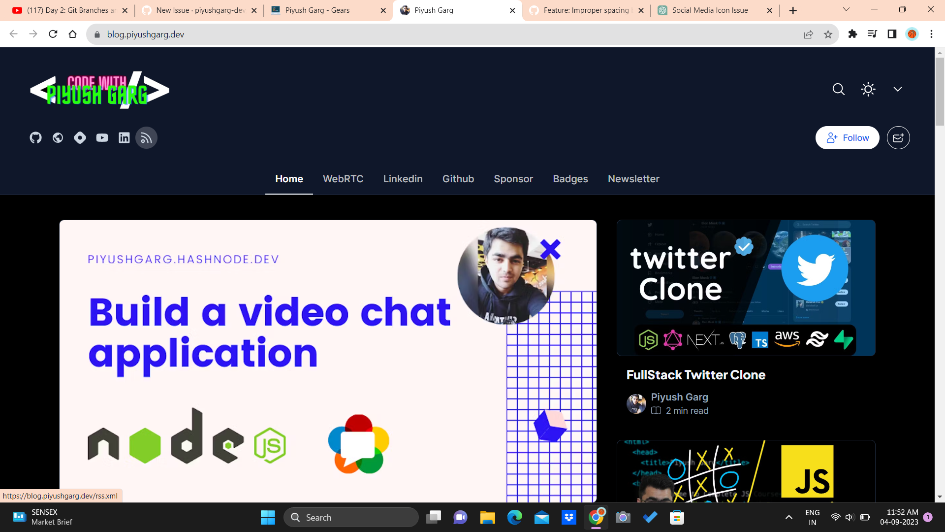 Feat Social Media Icons On Blogs Page Should Turn Green On Hovering 