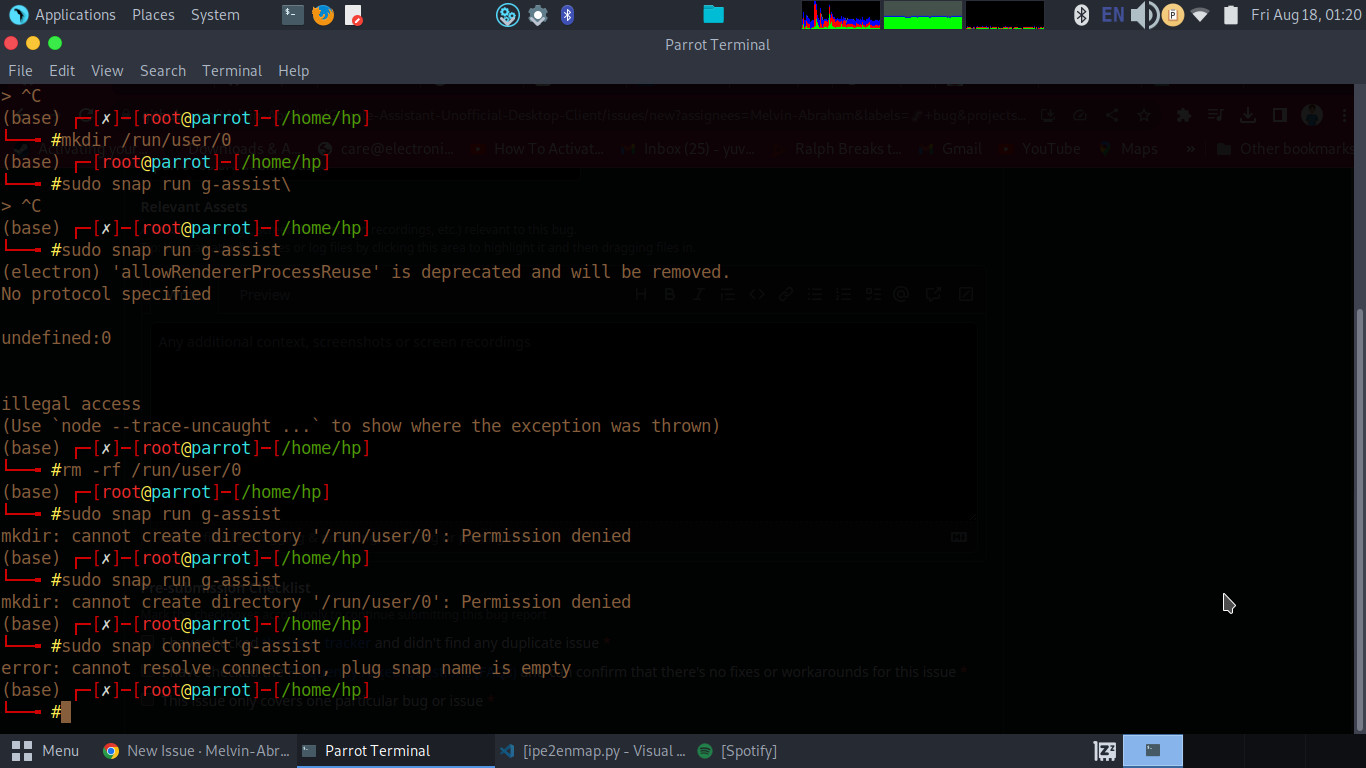 snap repo error[🐛 Bug]: · Issue #909 · Melvin-Abraham/Google-Assistant-Unofficial-Desktop-Client ...