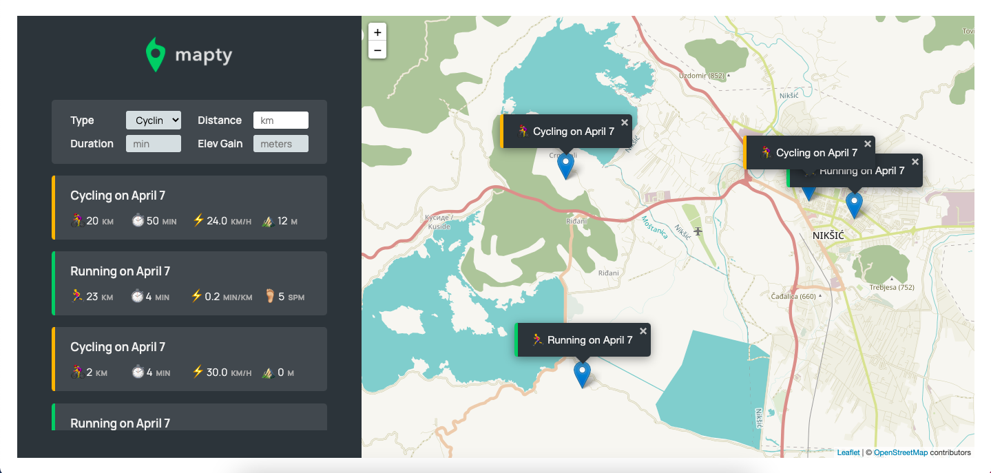 GitHub - ivandjukic123/Mapty---workout-tracker