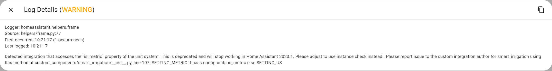 [Bug] is_metric` property of the unit system is deprecated · Issue #114 · jeroenterheerdt ...