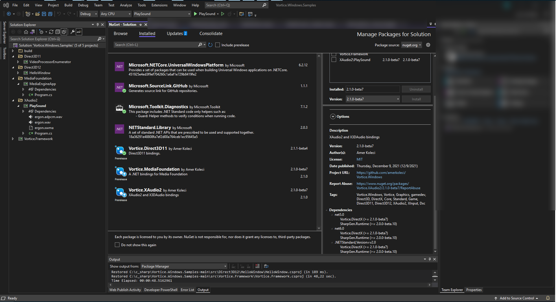 Exception of XAudio2 · Issue #226 · amerkoleci/Vortice.Windows · GitHub