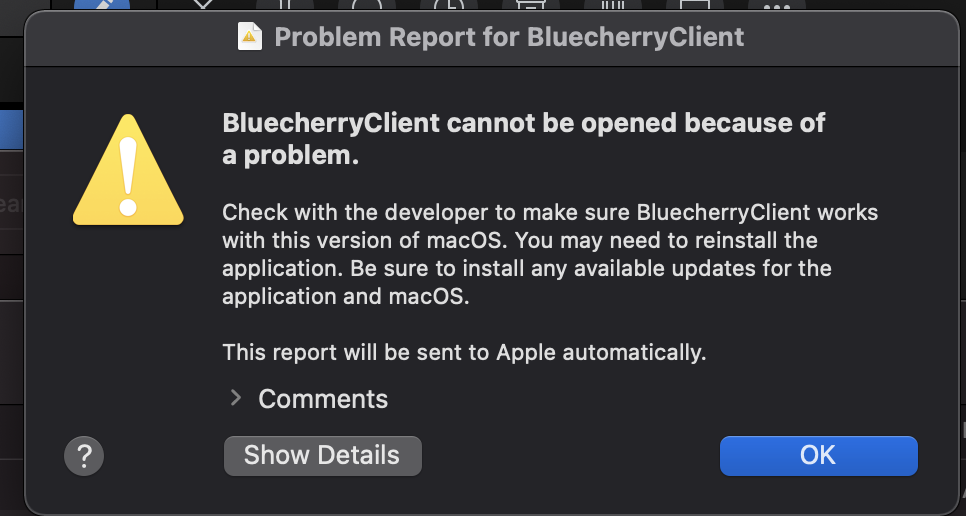Bluecherry Client 2.2.9 macOS won't open on Big Sur · Issue #338 · bluecherrydvr/bluecherry ...