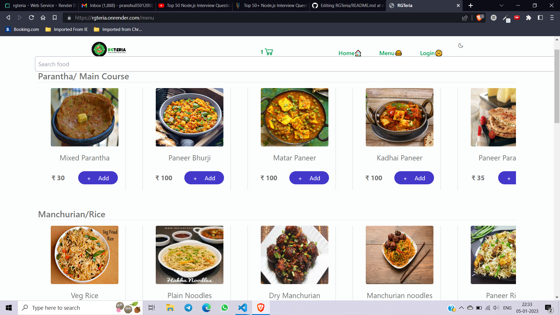 GitHub - pranshu-8/RGTeria: This is a food ordering app for our college ...
