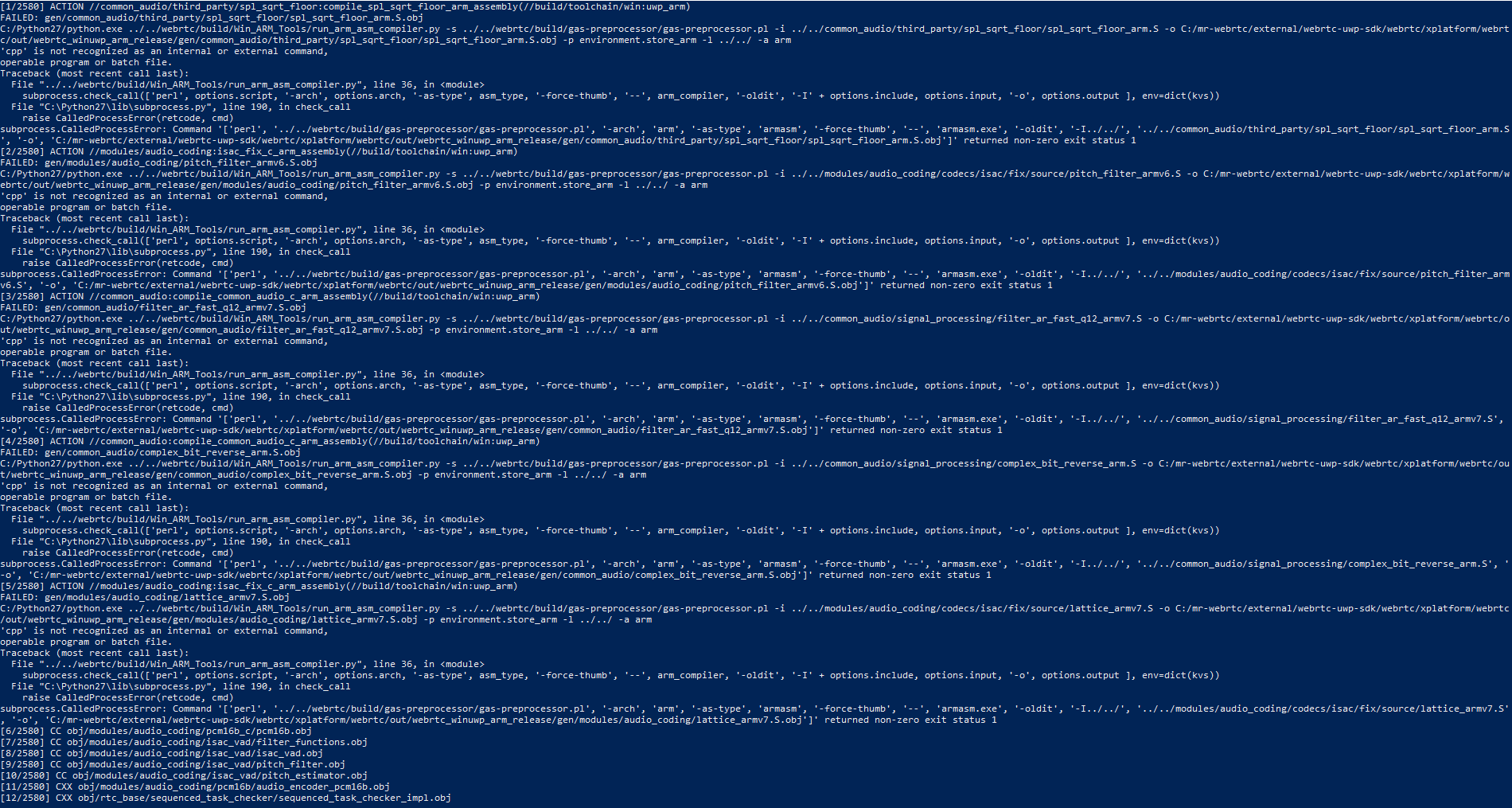 UWP ARM build error · Issue #660 · microsoft/MixedReality-WebRTC · GitHub