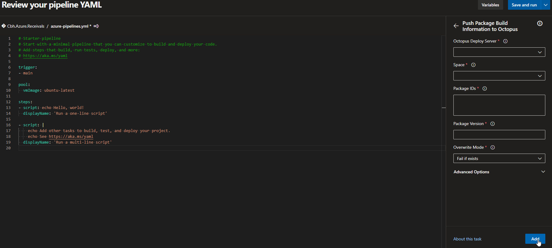 Need documentation for using OctopusMetadata with azure devops yaml · Issue #168 · OctopusDeploy ...