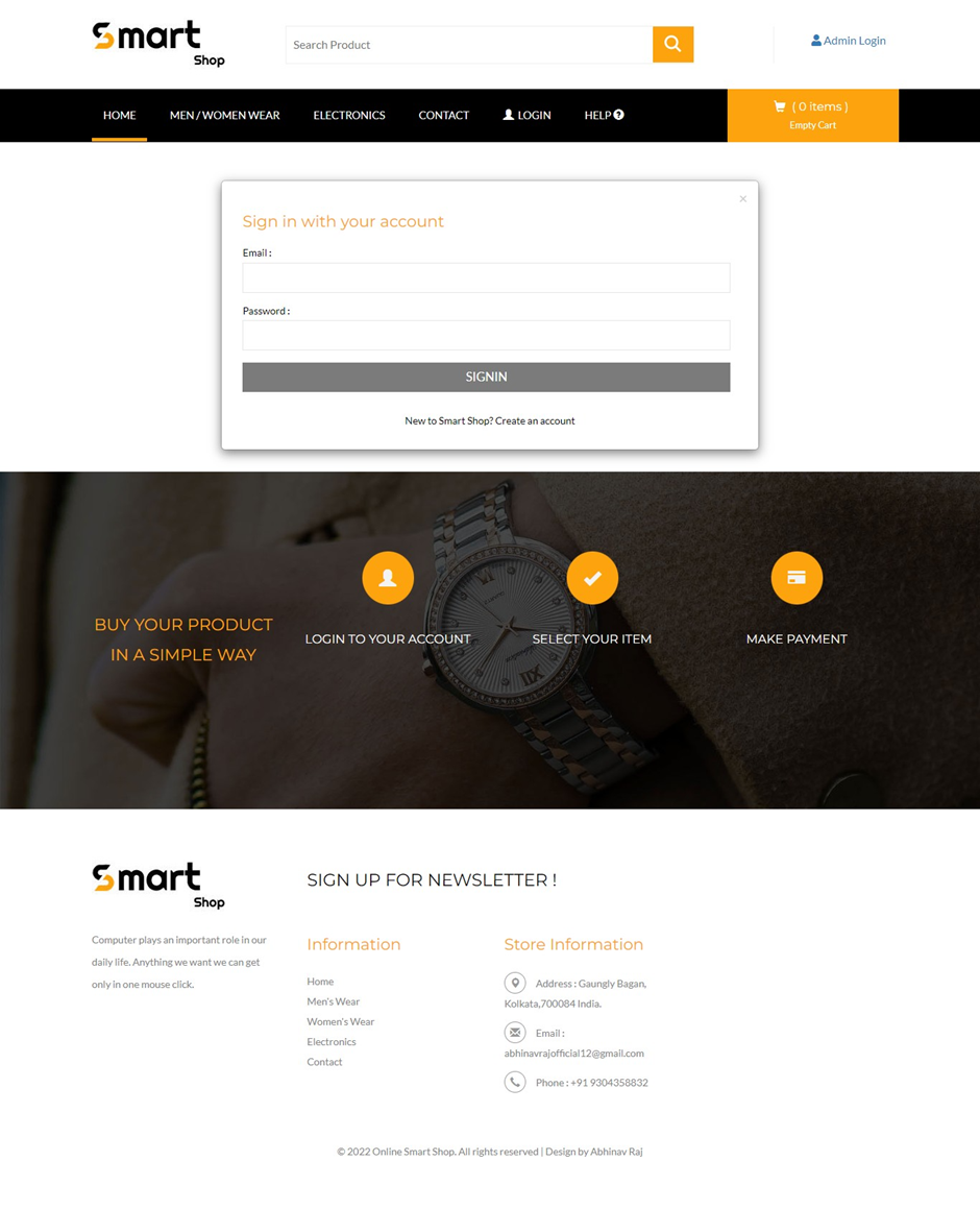 GitHub - abhinavraj12/Smart-Shop: Online Shopping System