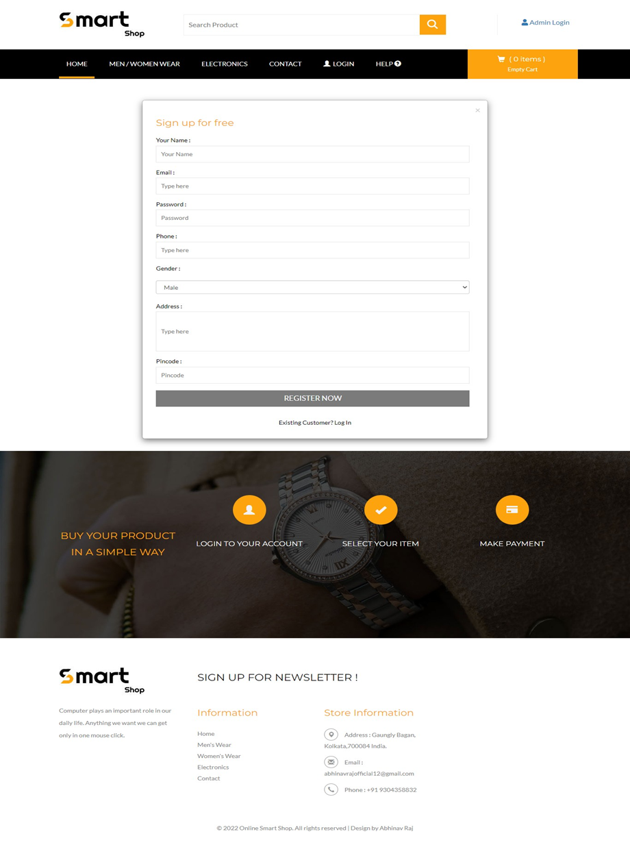 GitHub - abhinavraj12/Smart-Shop: Online Shopping System