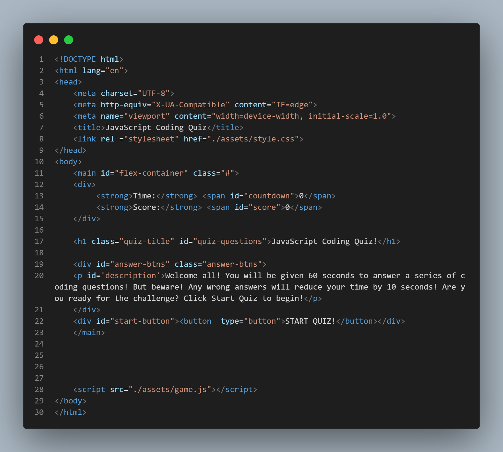 GitHub - mcmahonmike/coding-quiz