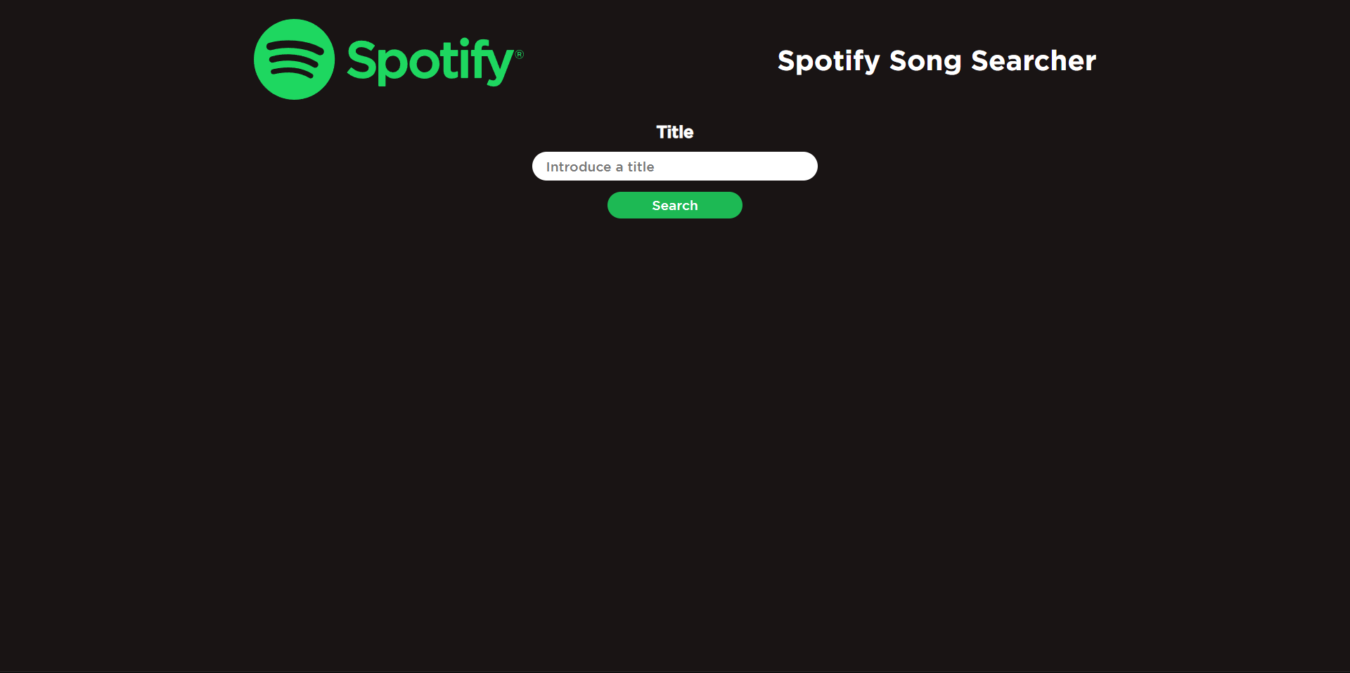 GitHub - pedroespigares/spotify_song_searcher: A webpage that uses the ...