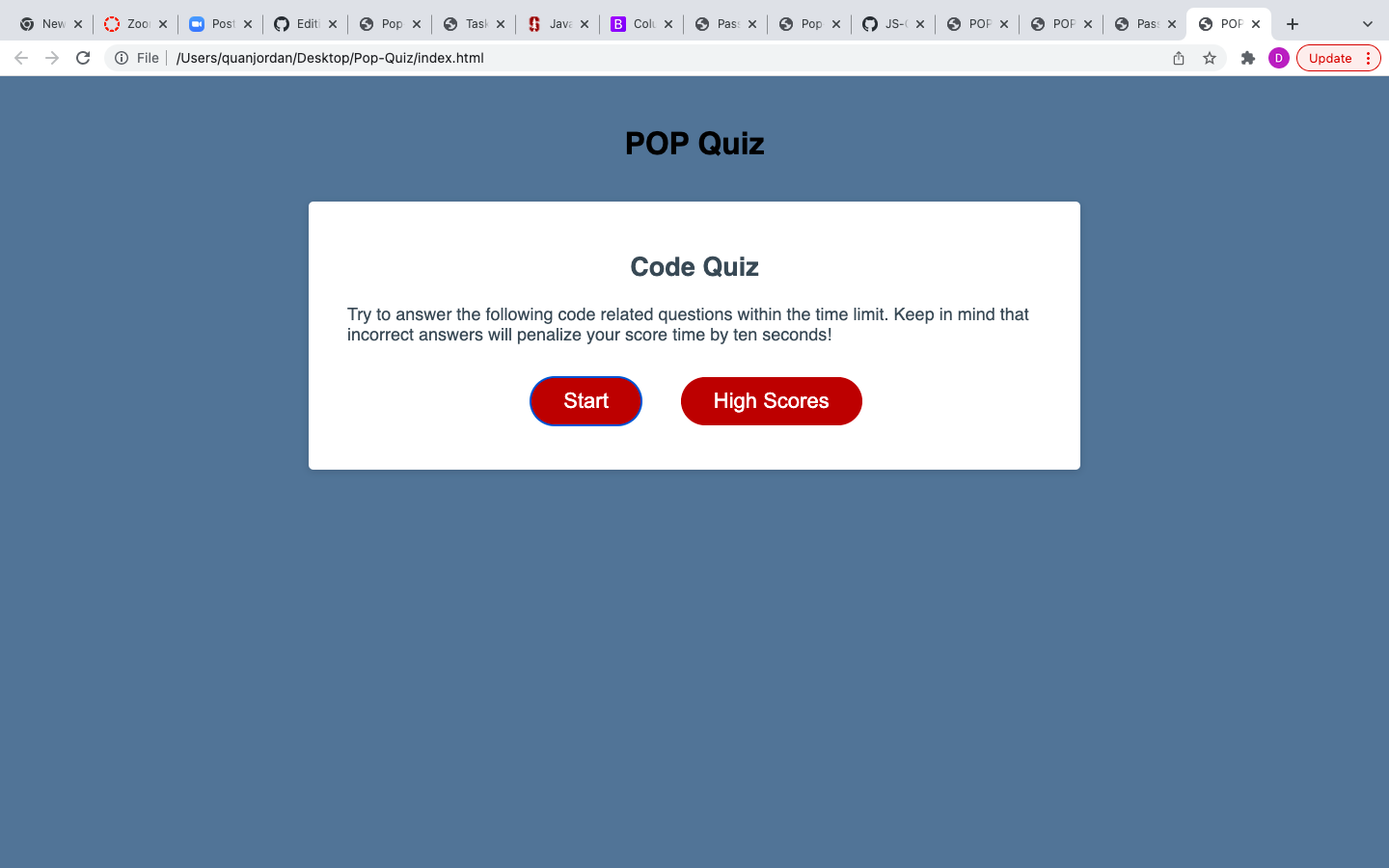 GitHub - Dmj22/Pop-Quiz