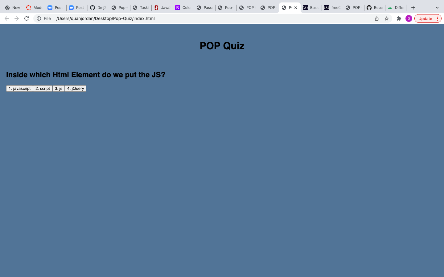 GitHub - Dmj22/Pop-Quiz