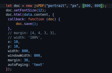 cant set the width of the content to 100% · Issue #3504 · parallax/jsPDF · GitHub