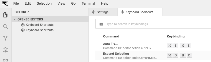 [BUG] 设置面板和快捷键面板同时打开情况下，OpenedEditor 展示异常 · Issue #1579 · opensumi/core · GitHub