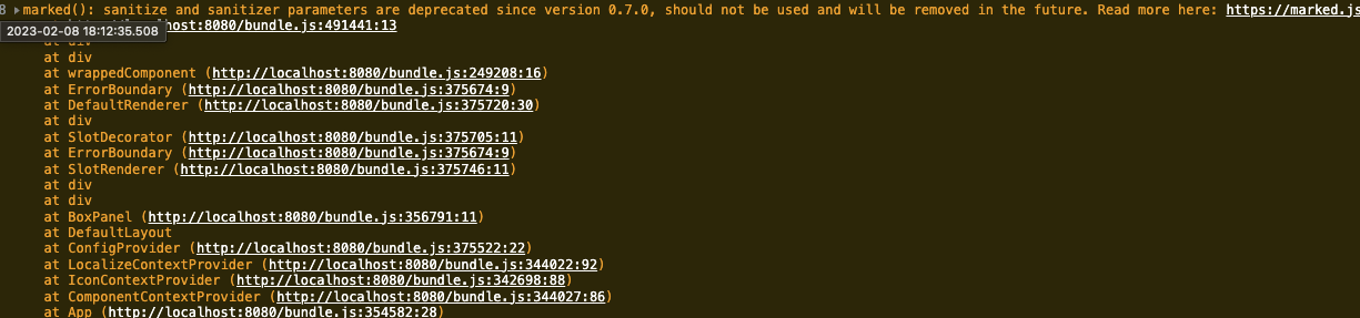 [bug] Marked S Deprecated Warning Message Should Be Removed · Issue 2256 · Opensumi Core · Github