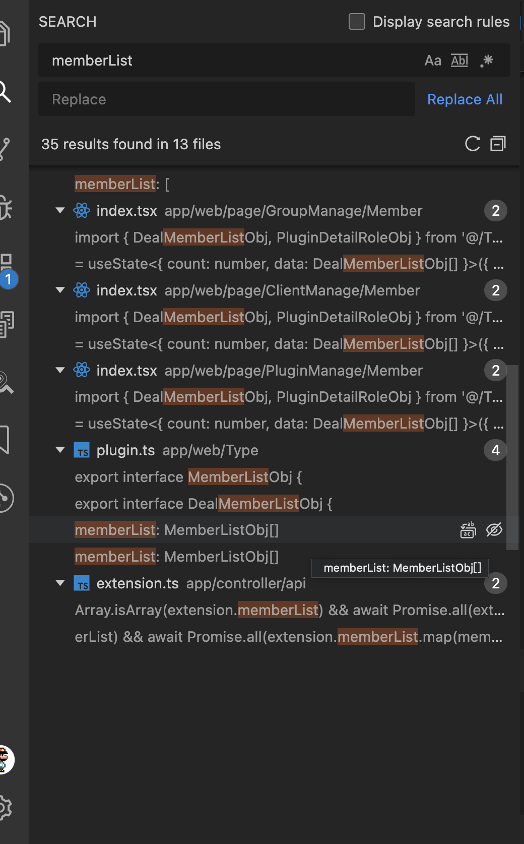 [BUG] The highlight range of search result is wrong · Issue #2325 · opensumi/core · GitHub