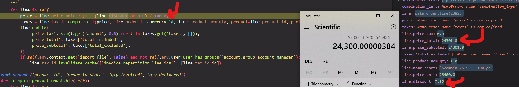 Price rounding issue with Odoo when calculating order line price_total · Issue #99195 · odoo ...