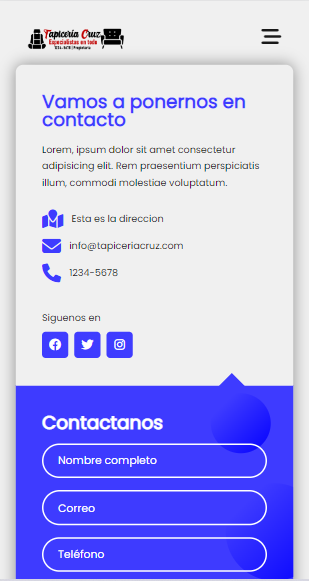 GitHub - dianacruzpro/SitioWeb-Tapiceria: 🛠Web Site for upholstery, with connection to a ...