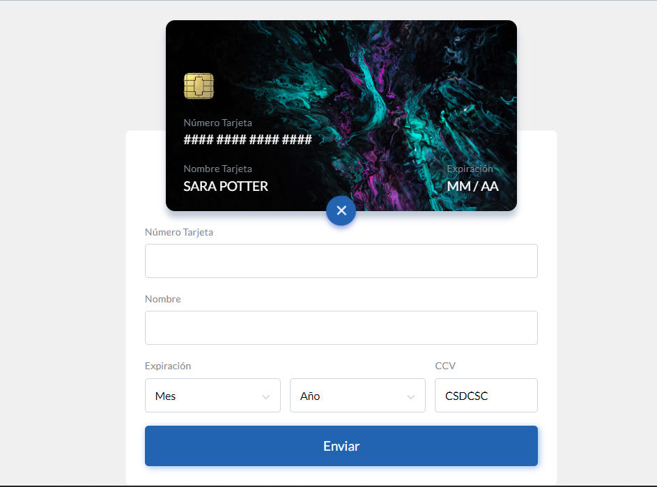 GitHub - dianacruzpro/Credit-card-form: Dynamic form with credict card