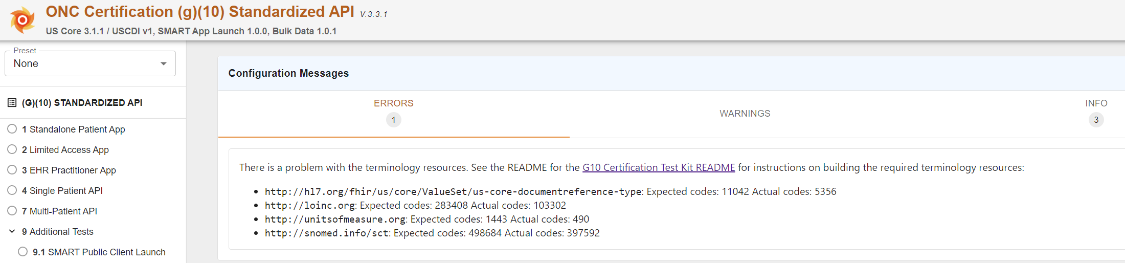 Configuration Messages Error · Issue #360 · onc-healthit/onc ...