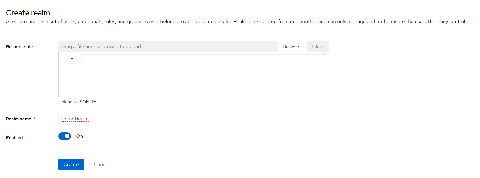 Rename "Realm name" field to "Realm ID" field in realm creation screen ...