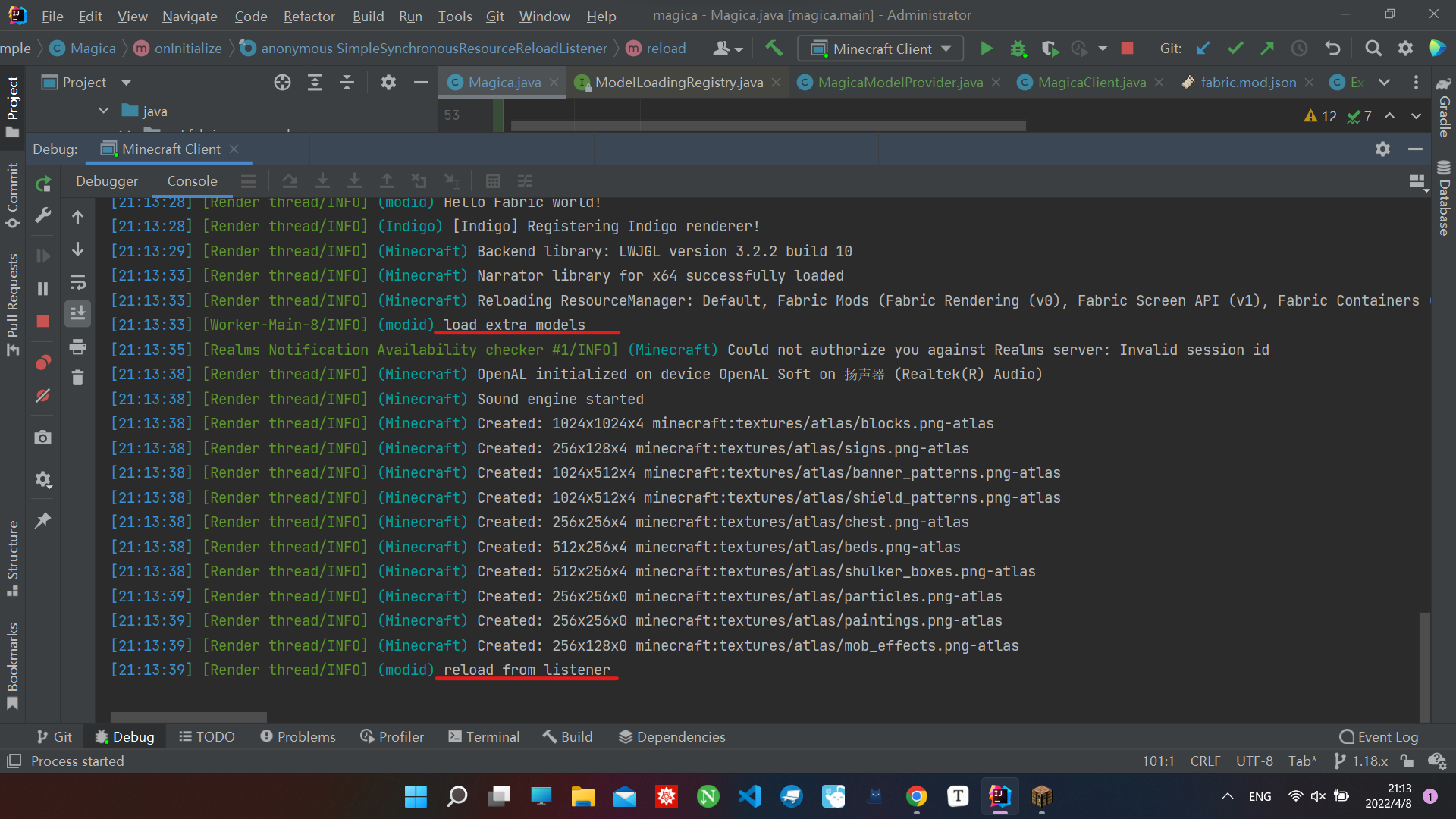 ResourceManagerHelper registerReloadListener problem · FabricMC · Discussion #2117 · GitHub