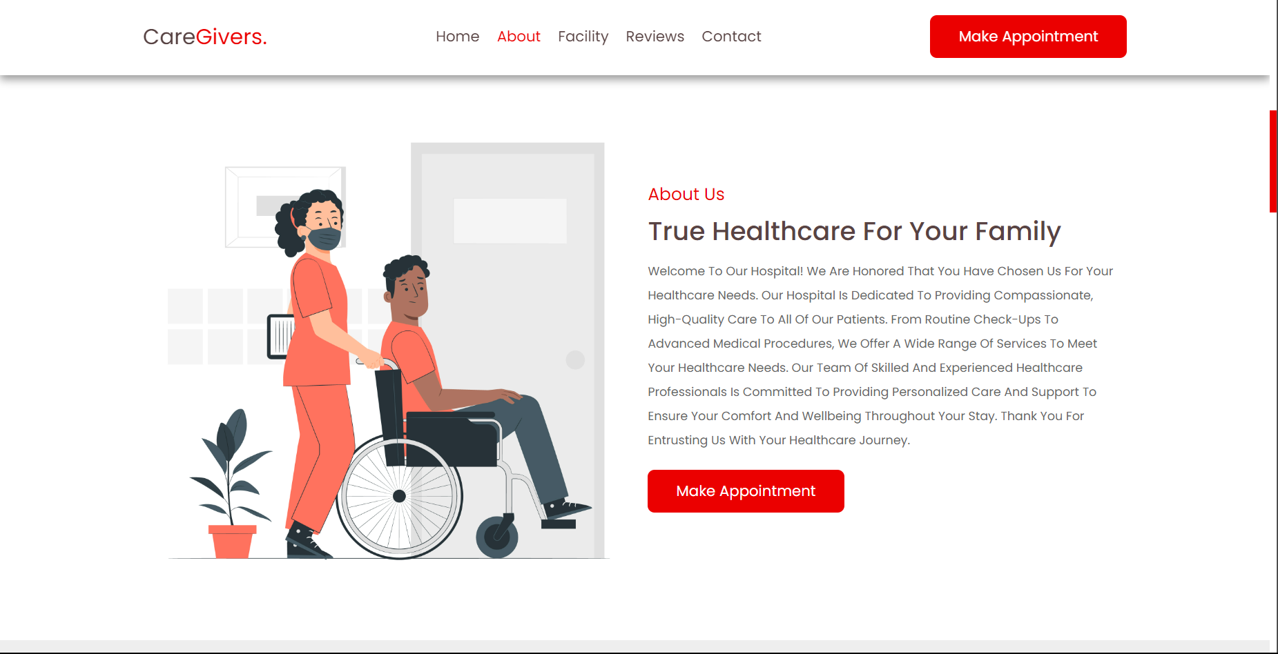 GitHub - Arpit0324/CareGivers: An Hospital website With an feature of taking an appointment from ...