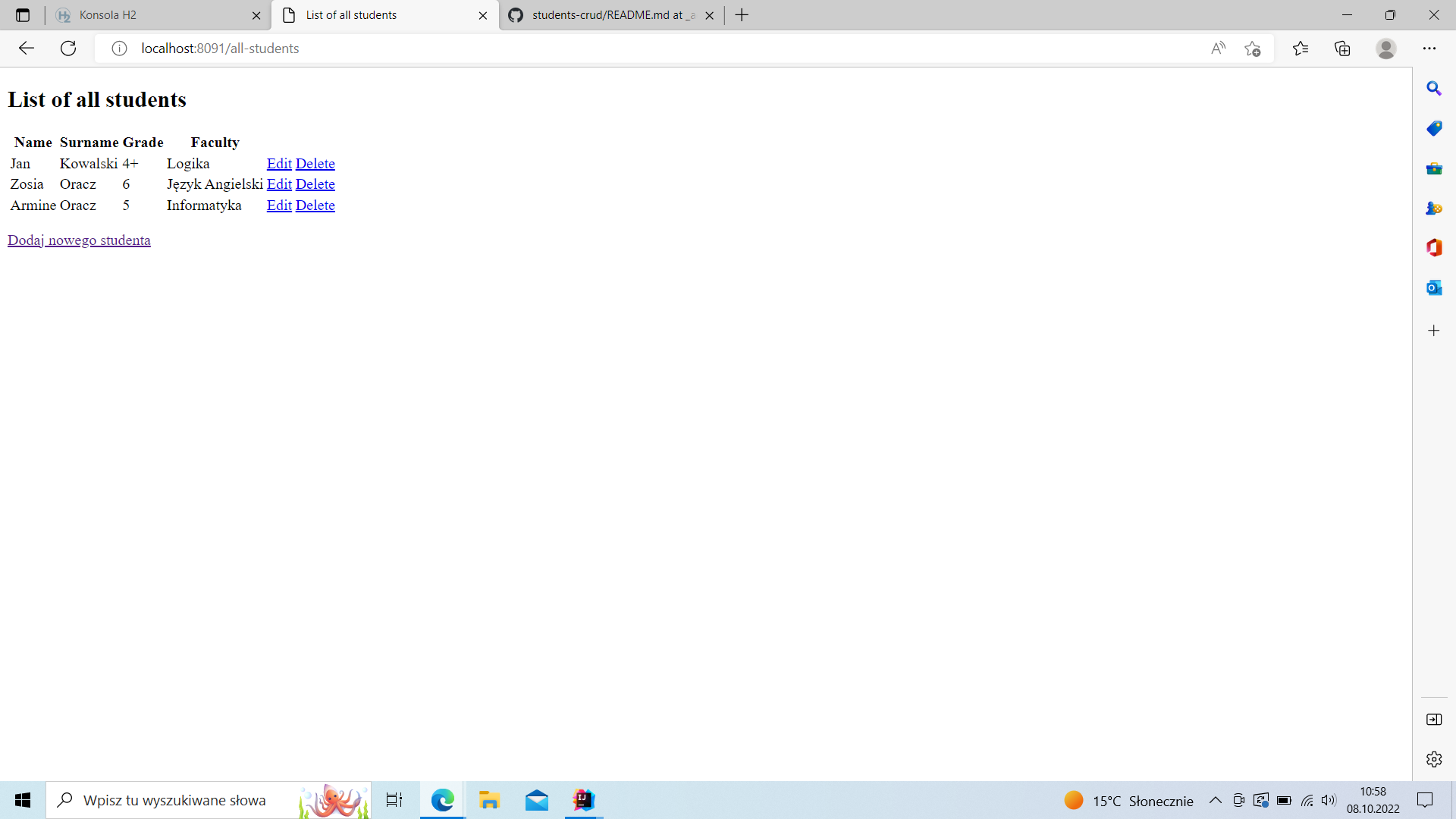 GitHub - ORACz/students-crud