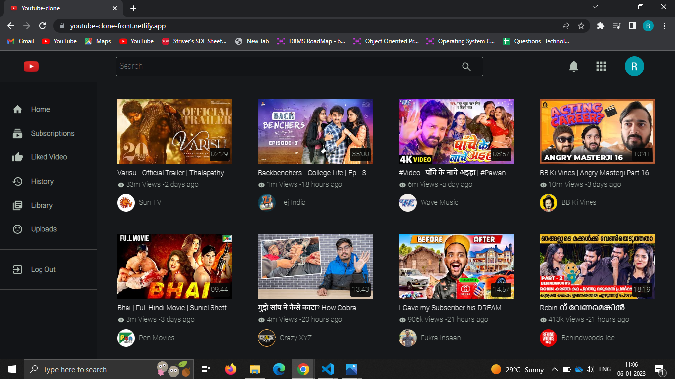 GitHub - Rajeswaran149/youtube-clone-front-end: Responsive MERN Stack project with firebase ...