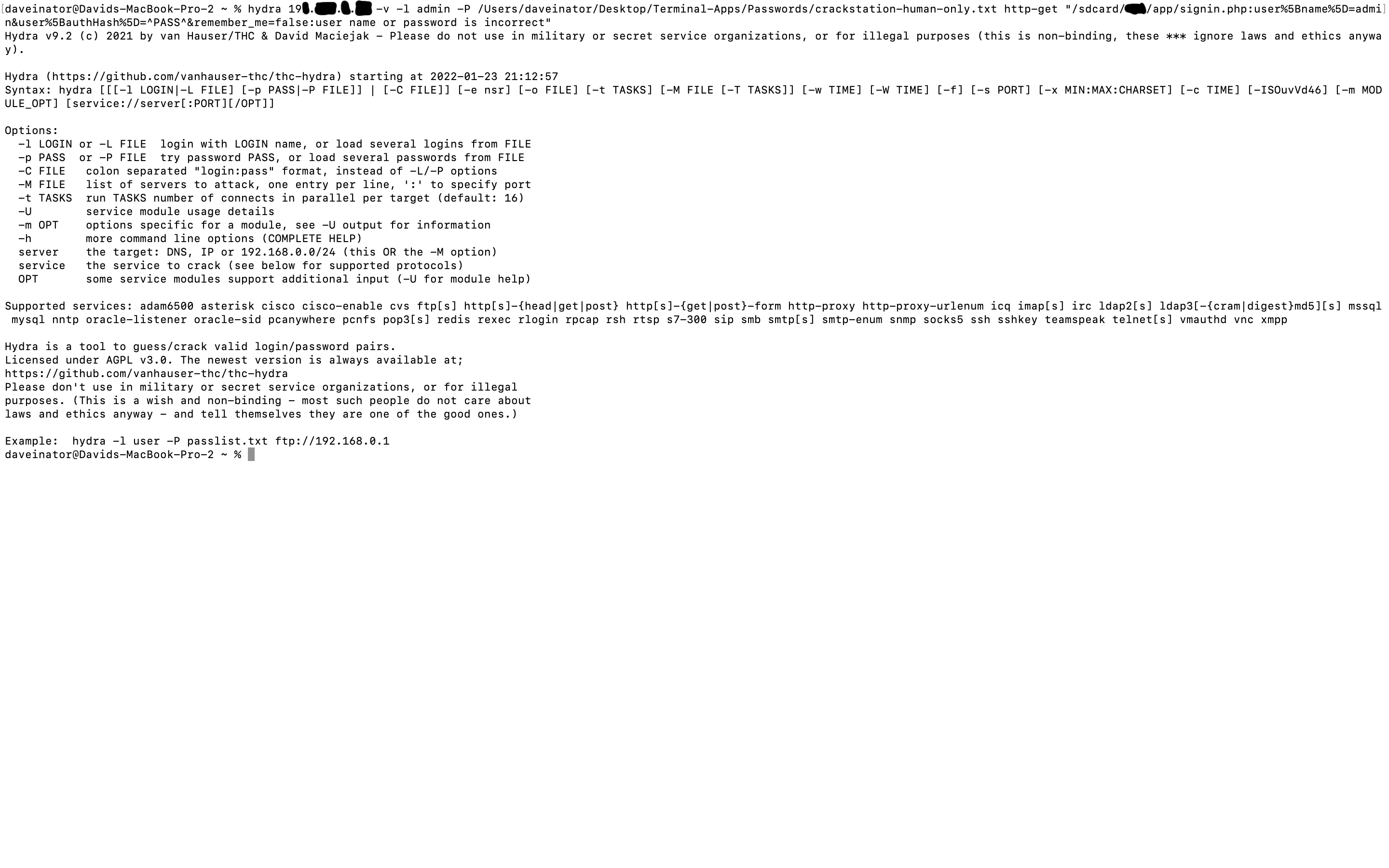 Hydra script not running · Issue #717 · vanhauser-thc/thc-hydra · GitHub