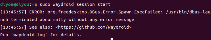 Unable to open waydroid session · Issue #808 · waydroid/waydroid · GitHub