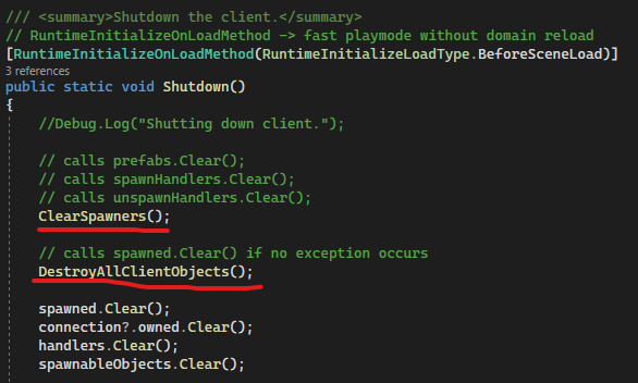 Client objects are not being properly destroyed during client shutdown sequence when using ...
