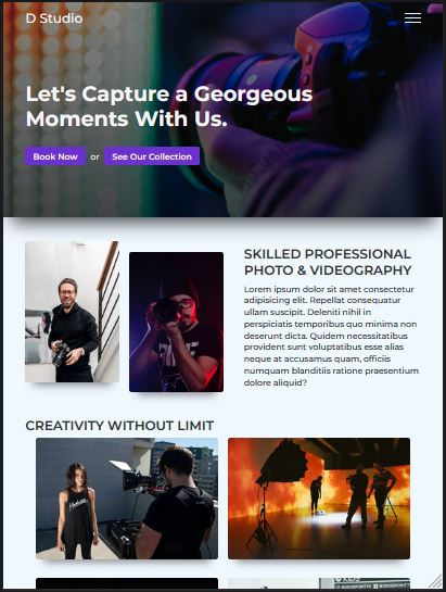 GitHub - Mikoprn/D-Studio: Responsive photo and videography template ...