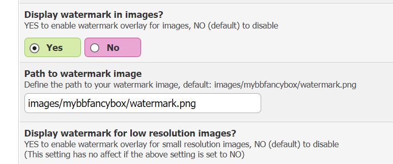 Add an URL path for "watermark image" into ACP setting · Issue #83 · mybbgroup/FancyBox · GitHub