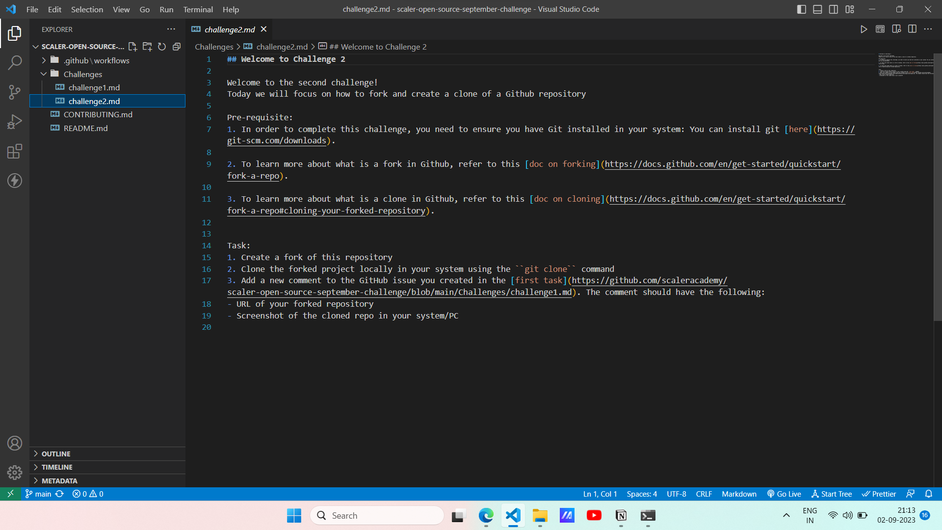Challenge #2 @anurag-327 · Issue #464 · scaleracademy/scaler-open-source-september-challenge ...