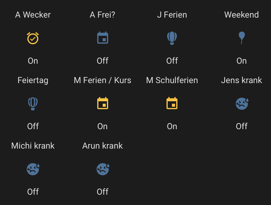 The "color icon based on state" is not working on helper schedule ...