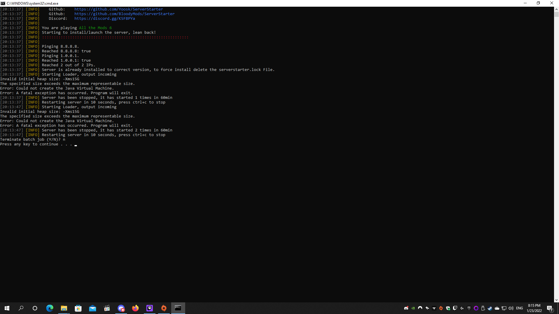 hi my name is lars and i have a problem to get my server to work · Issue #2904 · AllTheMods/ATM ...