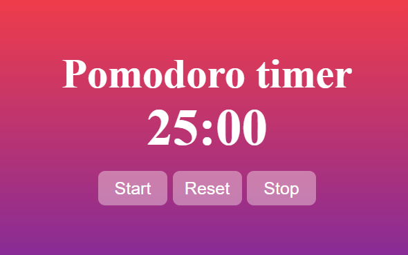 GitHub - VitorRekobe/Pomodoro: Projeto desenvolvido nas de Front end, Senai