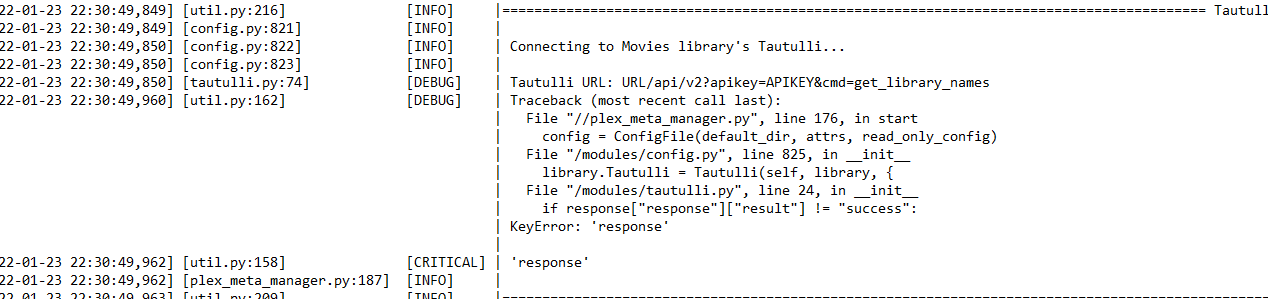 Bug: Plex Error : no Plex Libraries were connected to · Issue #641 ...