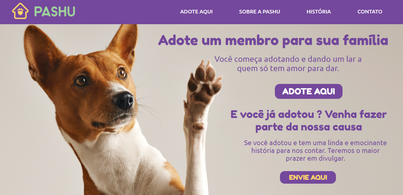 GitHub - Sara-Lirio/Adote-aqui: 🐾 Adote aqui foi um mini projeto proposto pelo bootcamp da ...