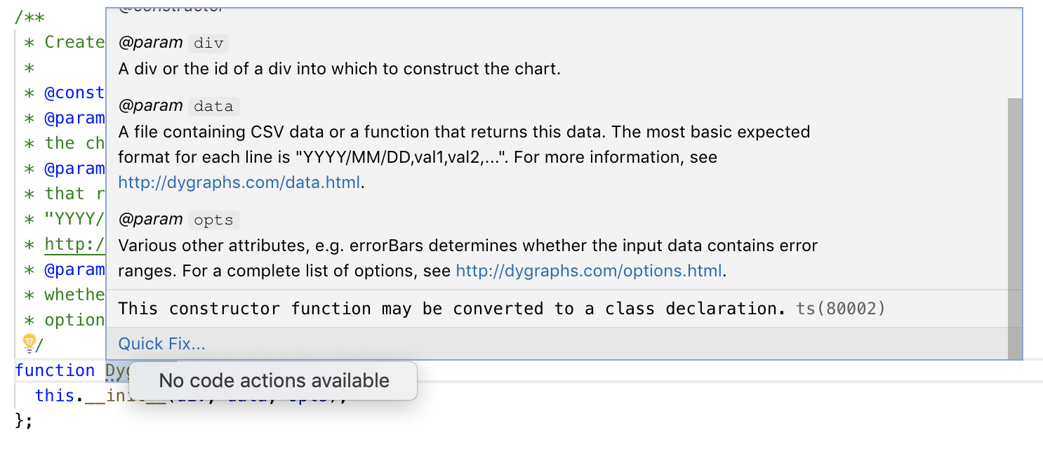 Convert to class declaration suggested but not available · Issue #31528 · microsoft/TypeScript ...