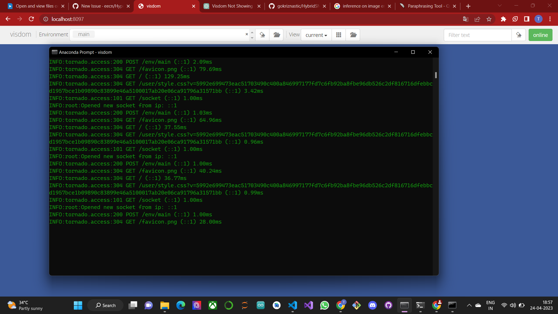 I've Trained The Dataset...! But I'm unable to connect it to the Visdom Server. · Issue #25 ...