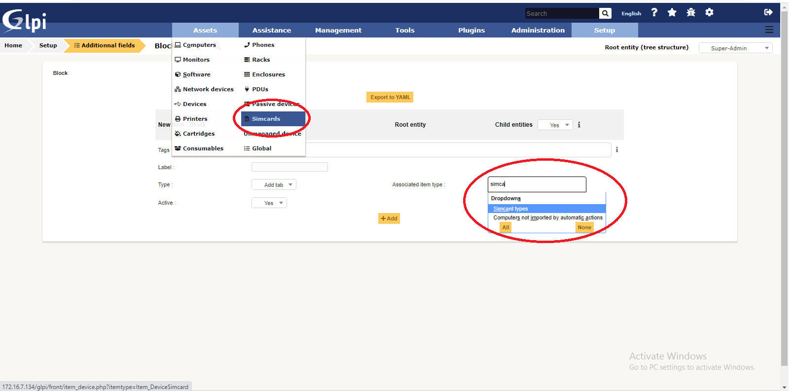 create new field to asset "simcards" · Issue #467 · pluginsGLPI/fields · GitHub