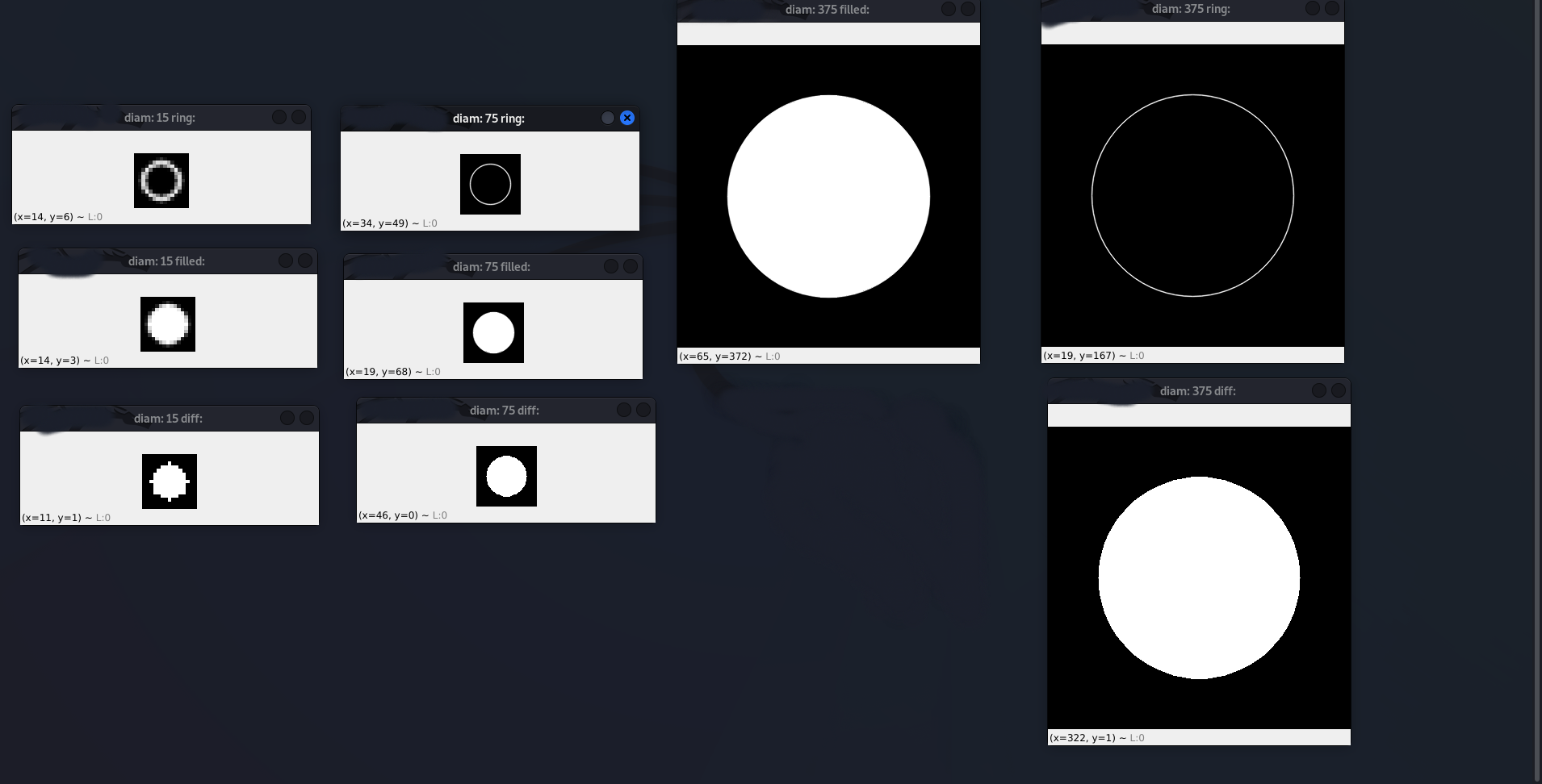 cv.circle yields different circumference for thickness=1 and thickness ...