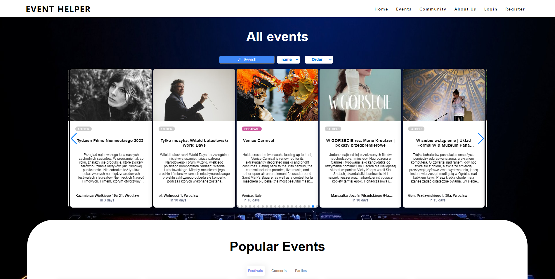 GitHub - mattwasilewski/event-helper