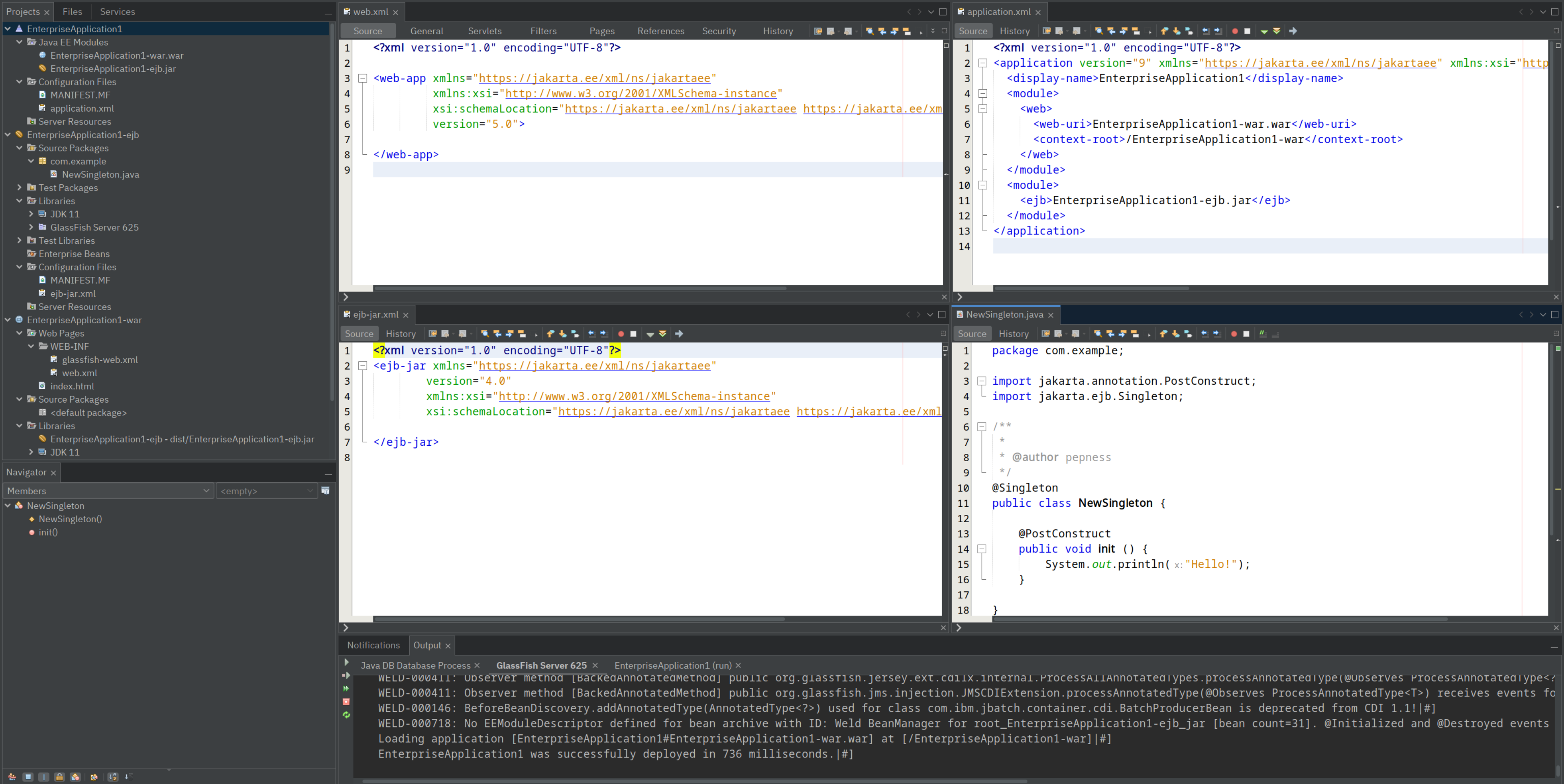 Bug/ thrown exceptions when creating and managing project of type ...