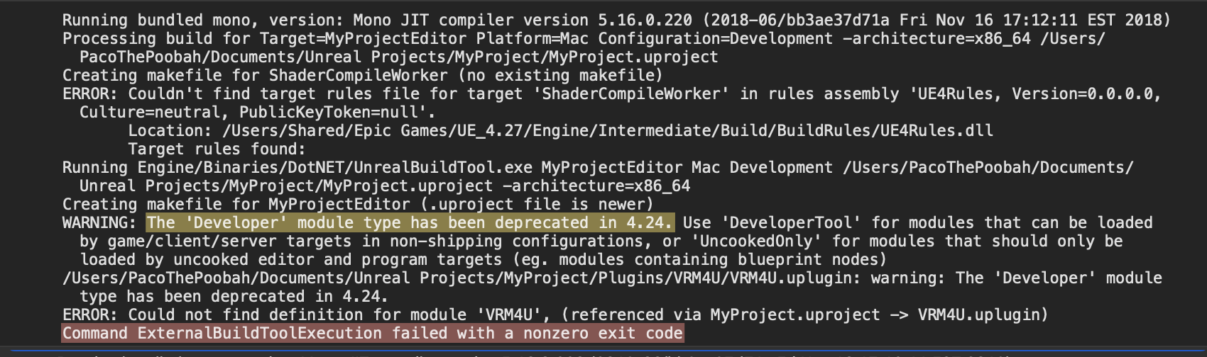 Error compiling 4.27 · Issue #122 · ruyo/VRM4U · GitHub
