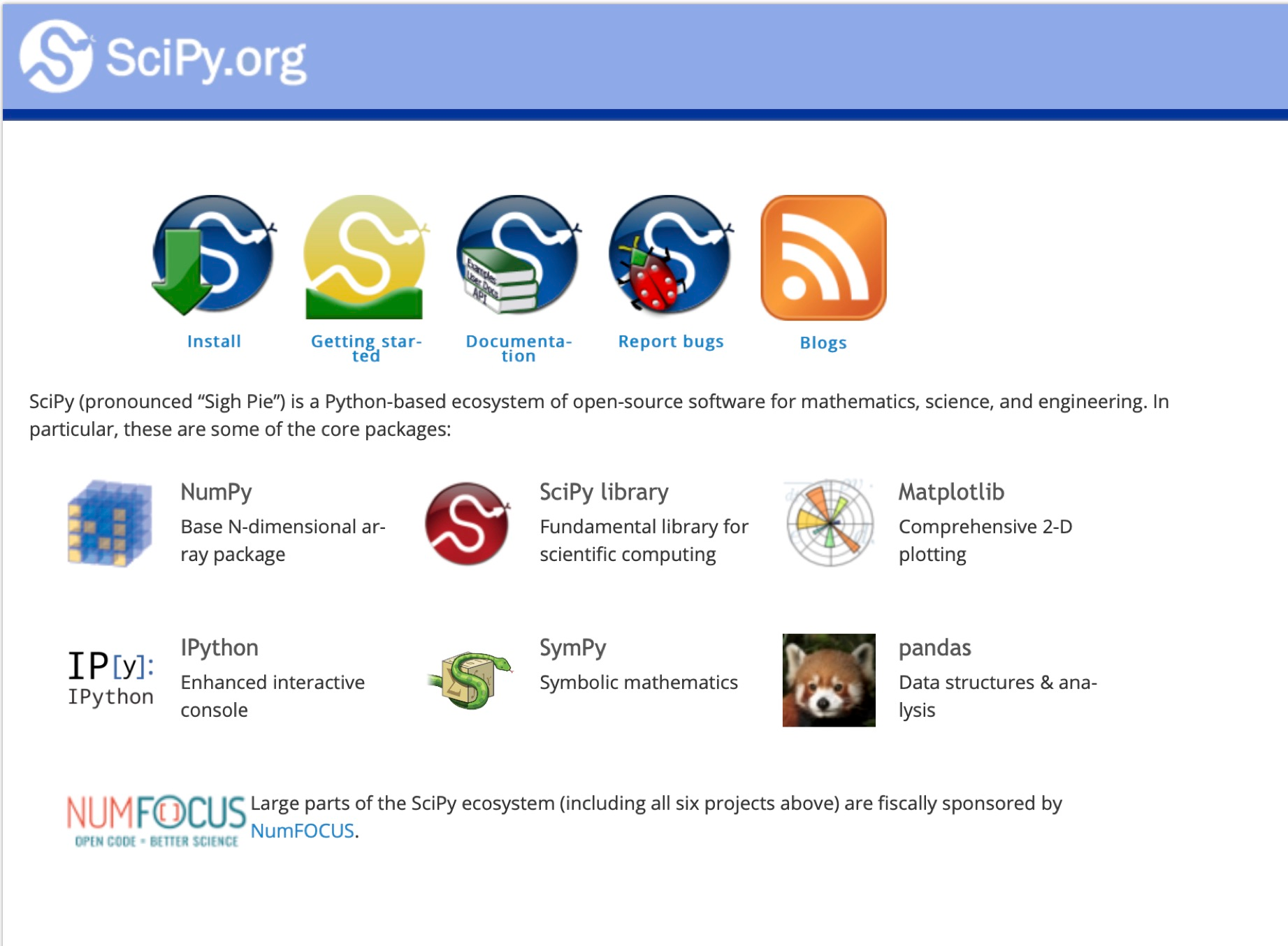 The icons at the top of the page are too close · Issue #117 · scipy ...
